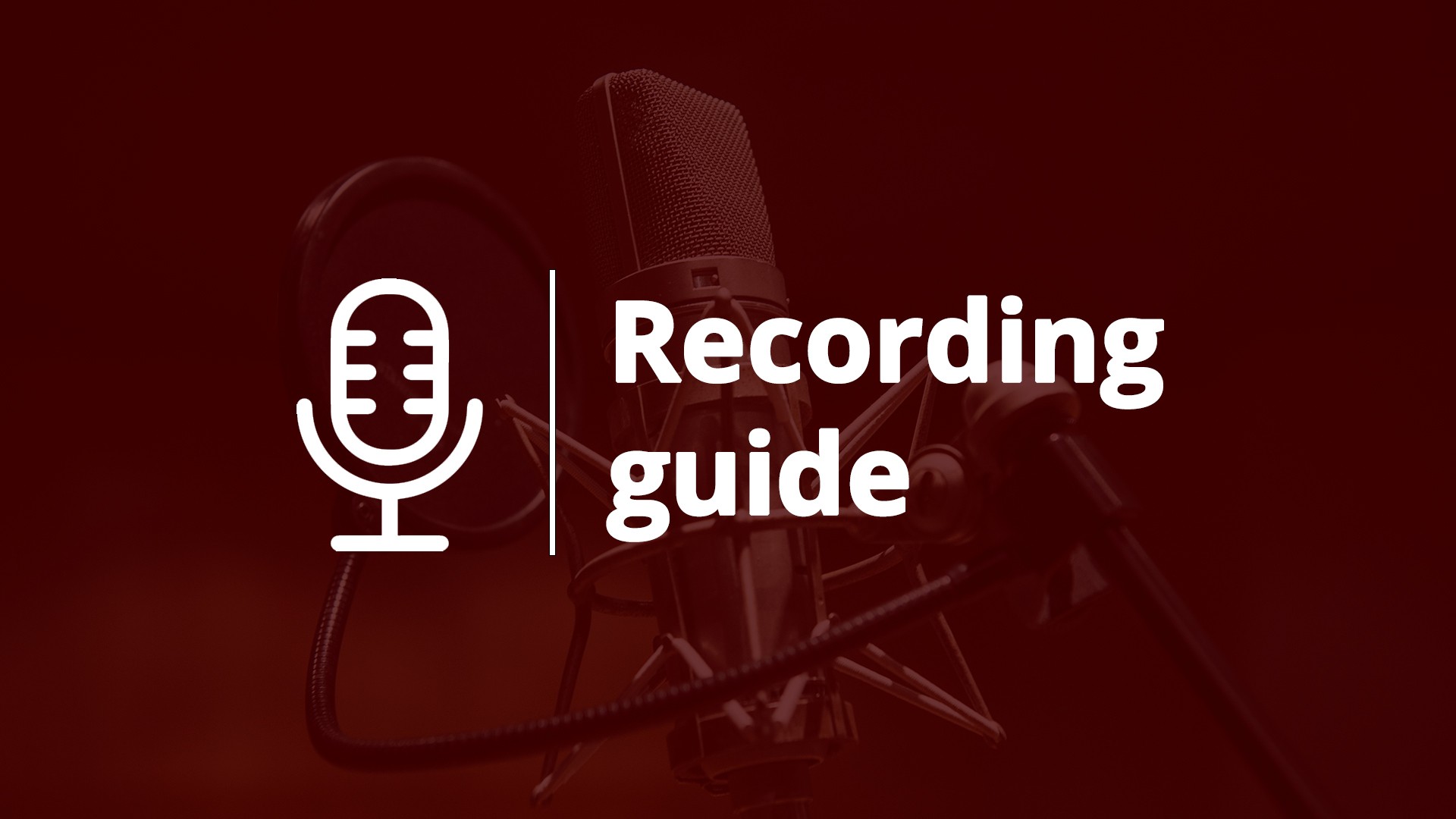AUDIO RECORDING - ultimate guide (100 episodes) - Audiofanzine