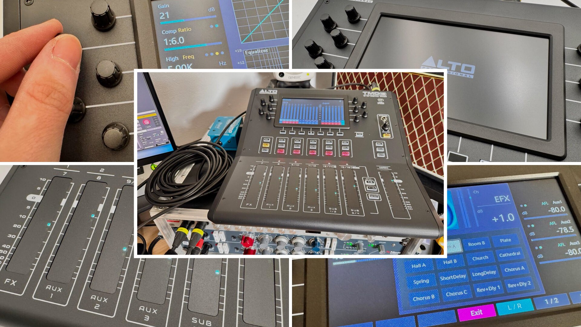 Test de l’Alto Professional TMD16 : une console de mixage numérique 16 ...