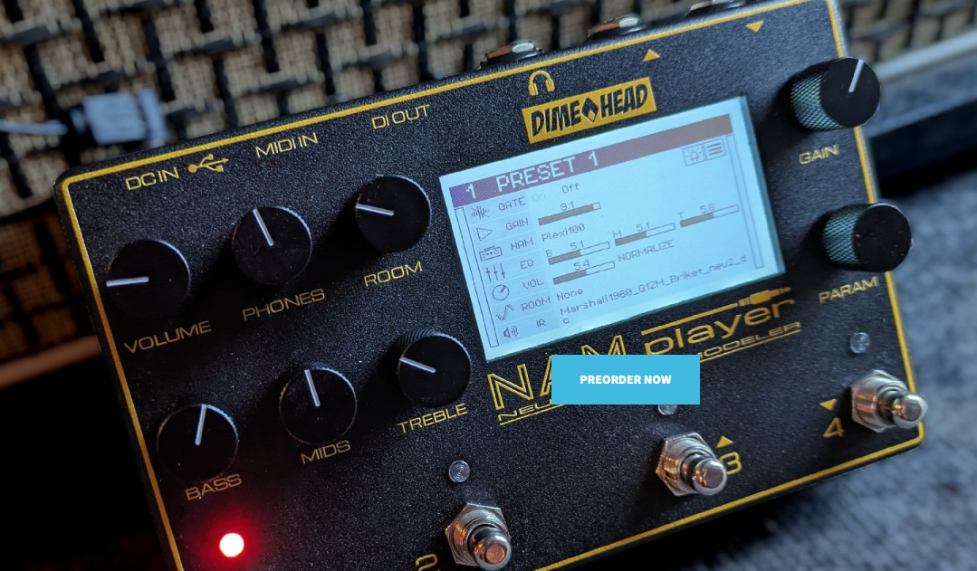 Découvrez NAM Player, le premier hardware NAM signé Dimehead - Audiofanzine