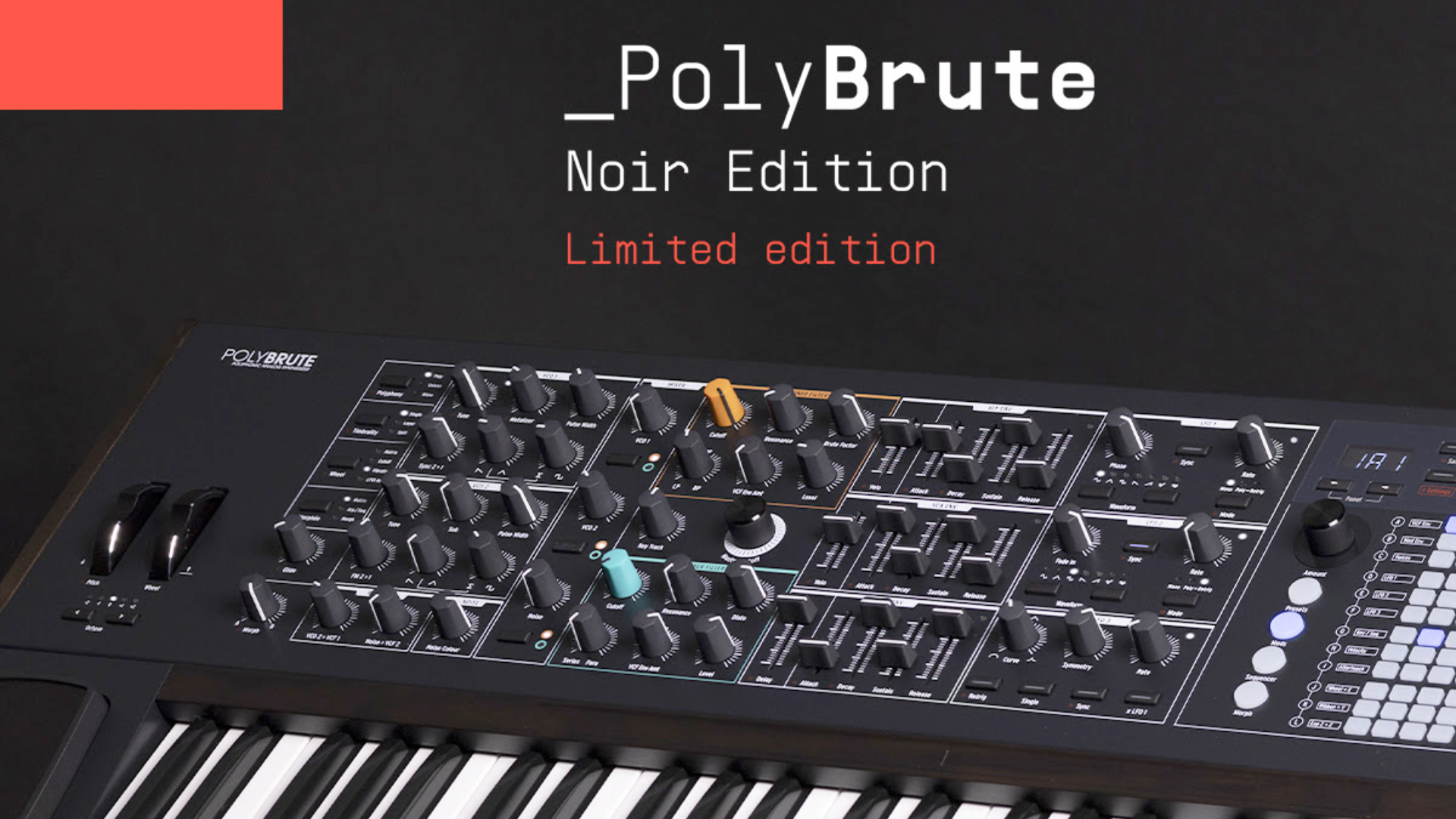Le PolyBrute débarque en noir - Audiofanzine