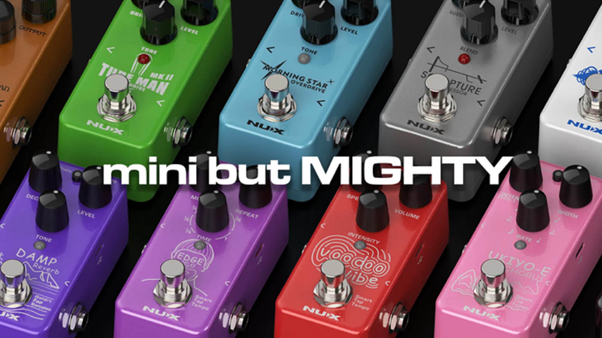 nUX présente les Amp Reverb, Edge Delay, Mini SCF, Ukiyo, Voodoo Vibe ...