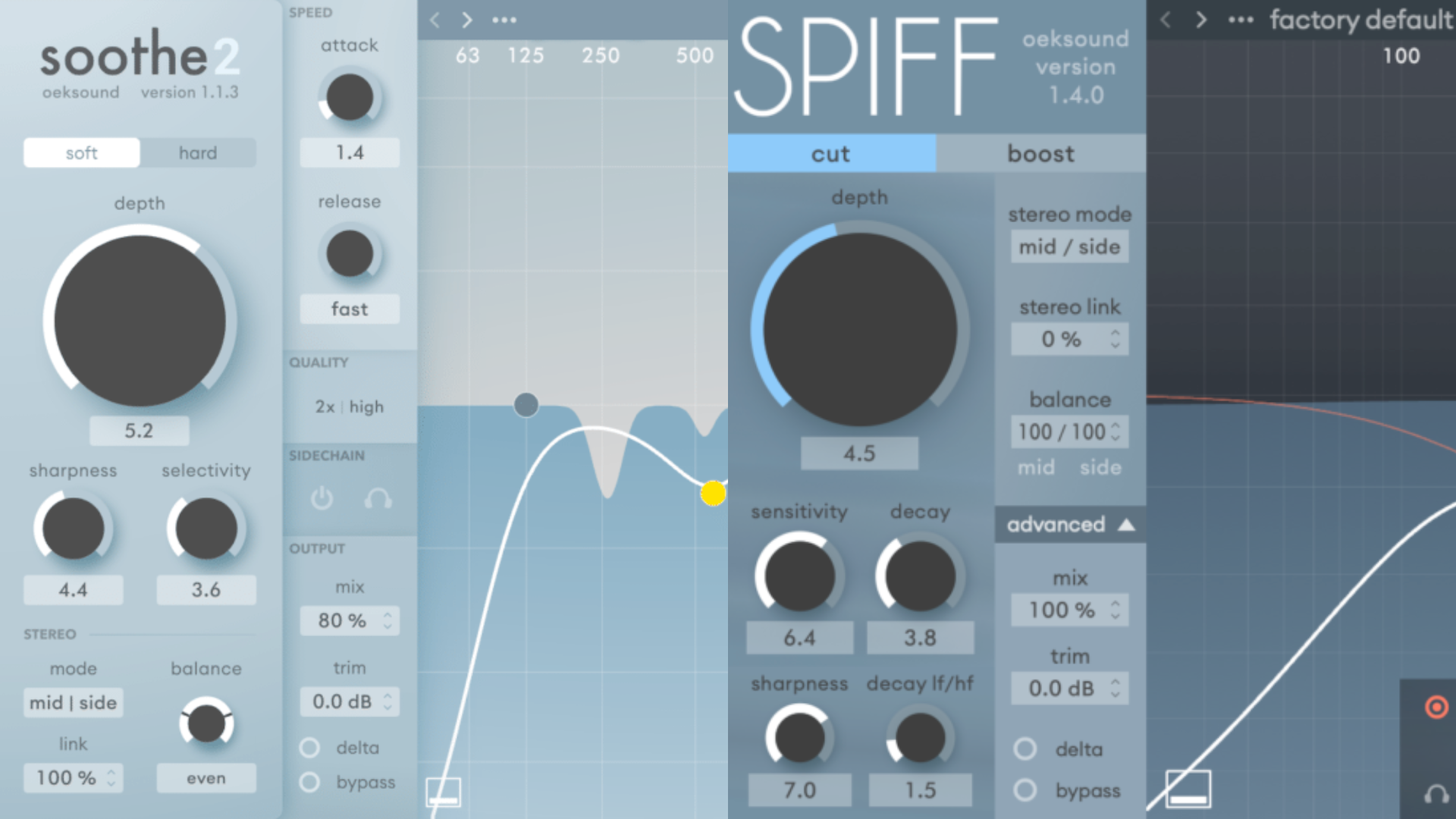 Soothe 2 et Spiff sont aussi en promo chez Oeksound - Audiofanzine