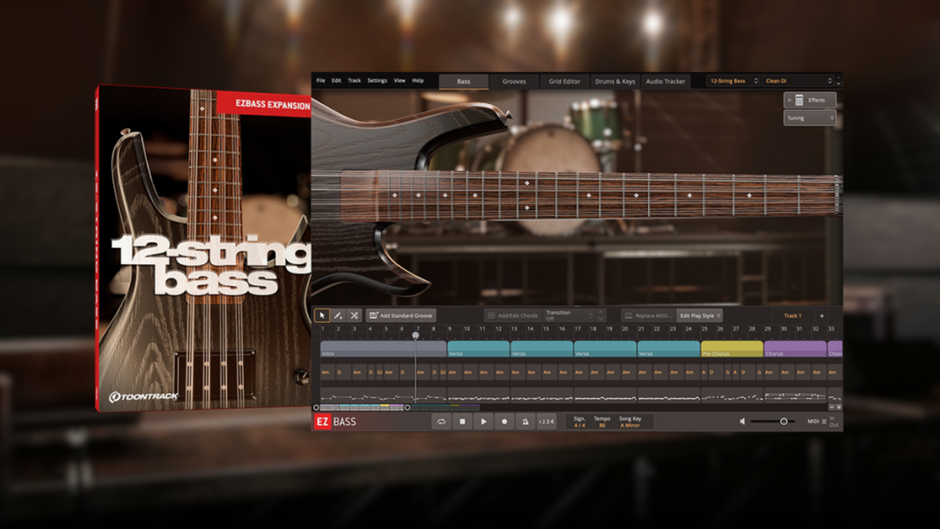 Toontrack a publié 12 String Bass EBX - Audiofanzine