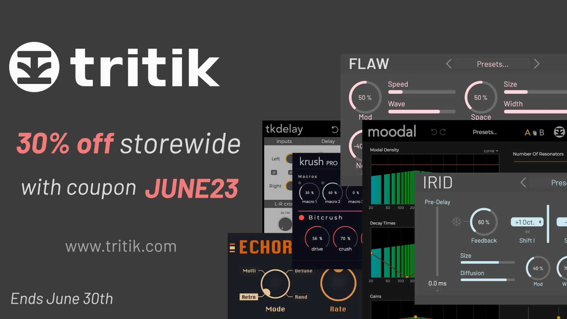 Tritik offre 30% de remise sur son catalogue - Audiofanzine