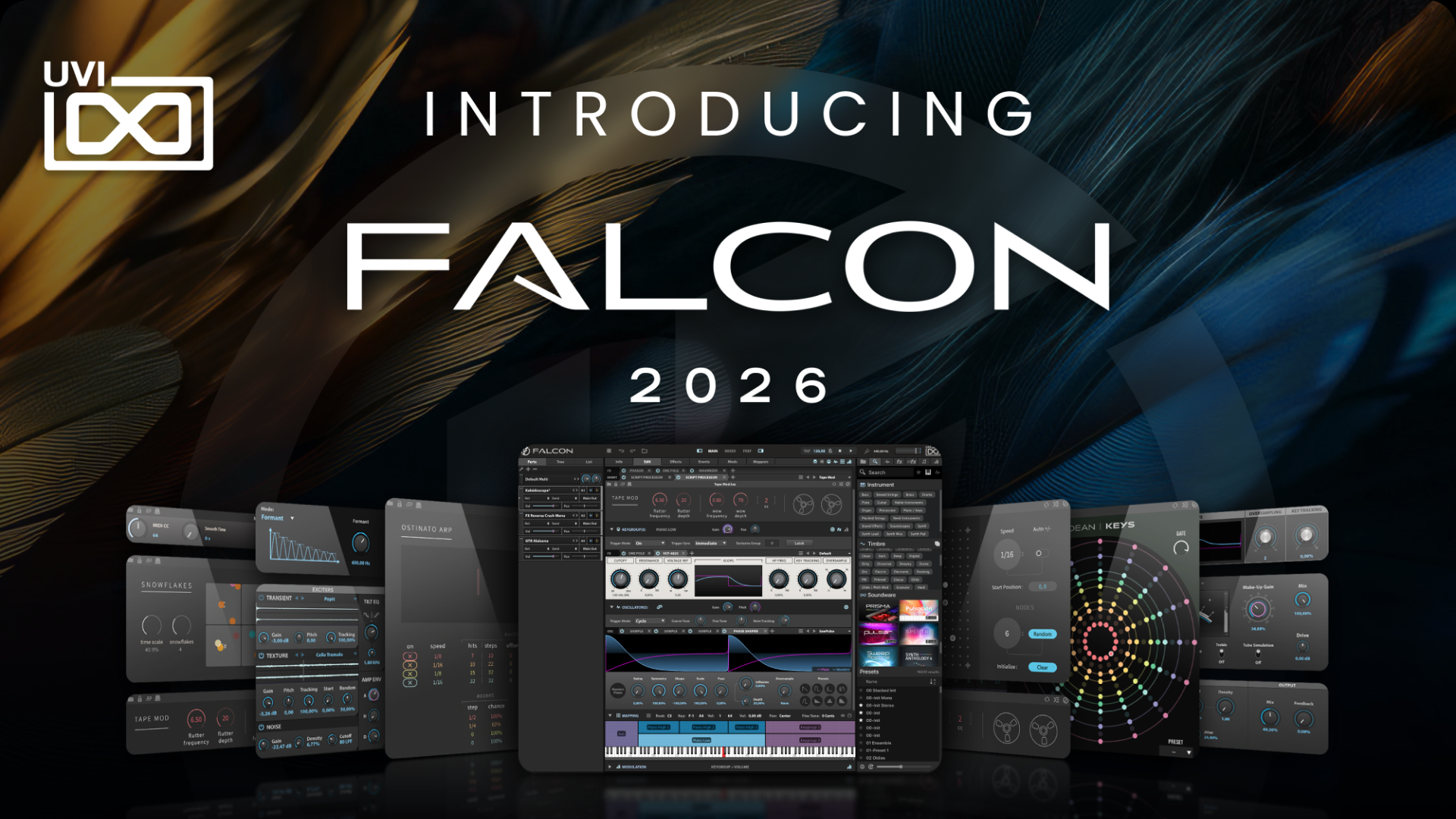 UVI publie Falcon 2026, une mise à jour majeure de son instrument hybride phare - Audiofanzine