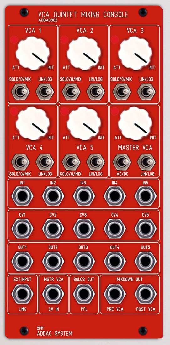 ADDAC802 VCA Quintet Mixing Console ADDAC System - Audiofanzine