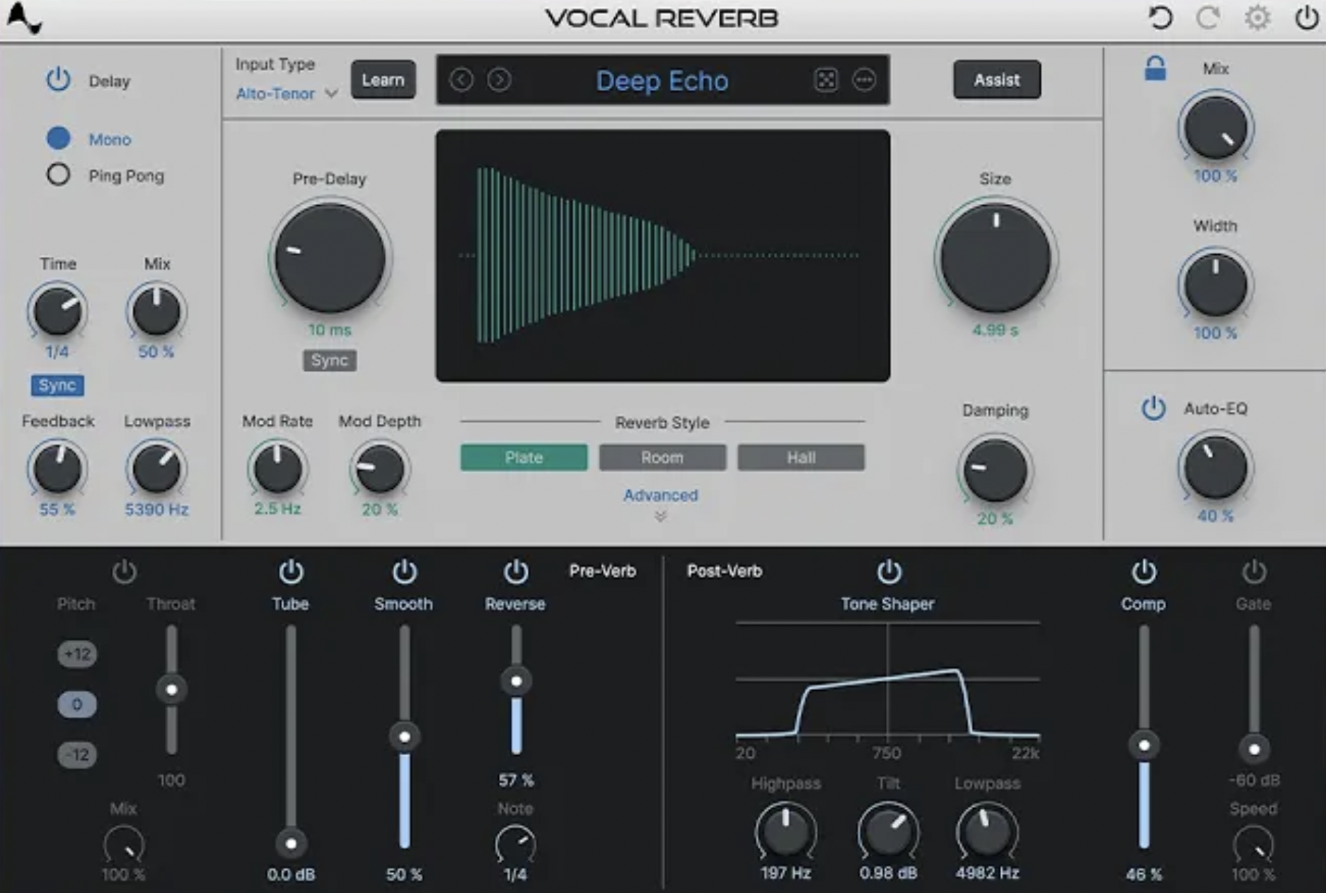 Vocal Reverb - Antares Audio Technology Vocal Reverb - Audiofanzine