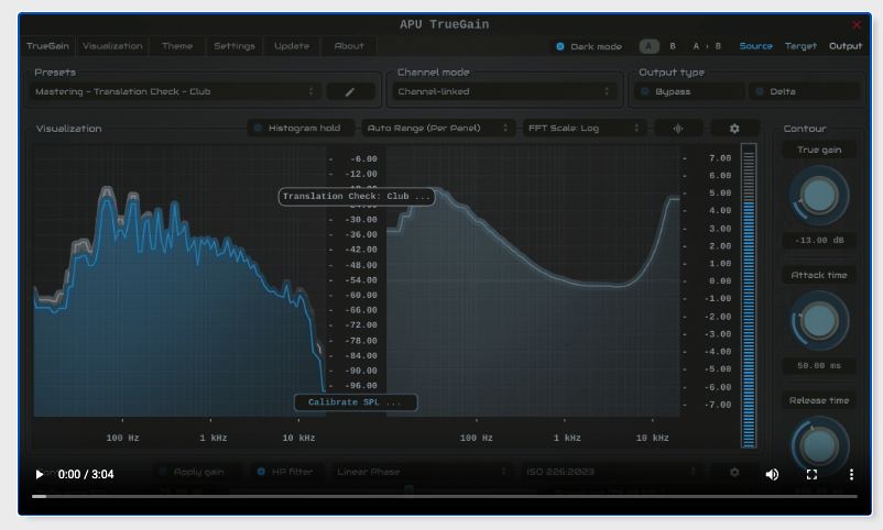 Videos APU Software TrueGain - Audiofanzine