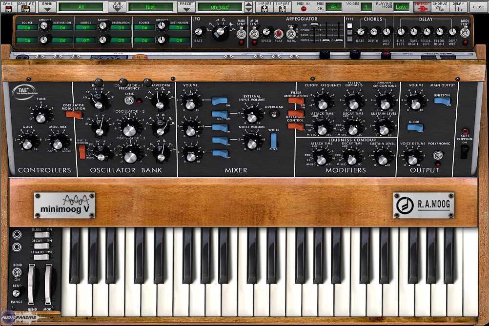 Arturia Minimoog V: Minimoog Classics Patch Charts Kit - Audiofanzine
