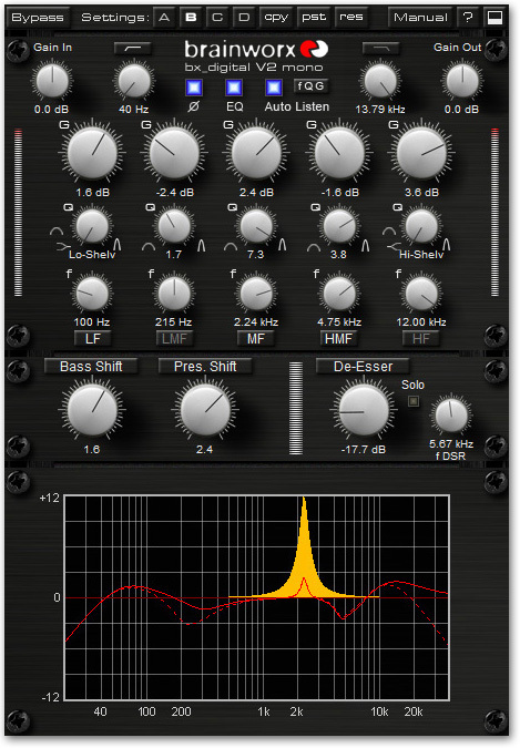 bx_digital v2 MONO - Brainworx bx_digital v2 MONO - Audiofanzine