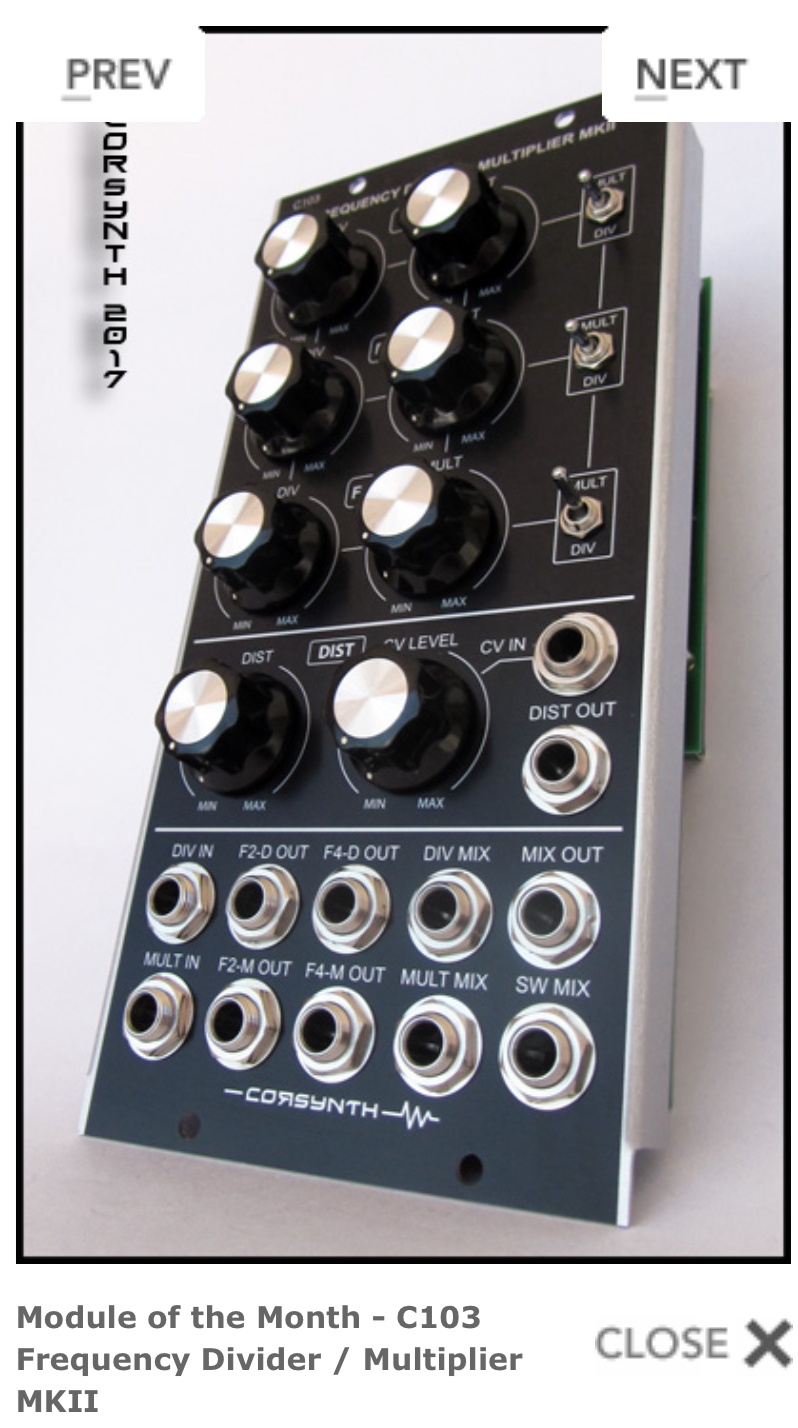 C103 Frequency Divider/Multiplier MK 2 Corsynth - Audiofanzine