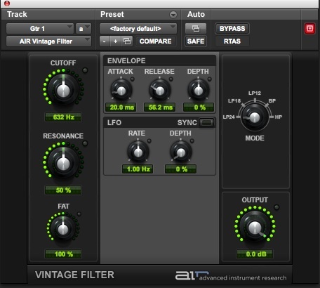 AIR vintage filter - Digidesign AIR vintage filter - Audiofanzine