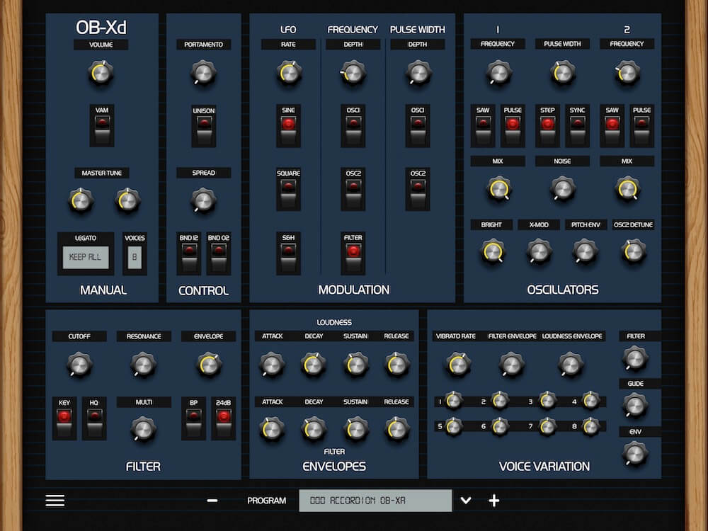 OB-Xd App - DiscoDSP OB-Xd App - Audiofanzine
