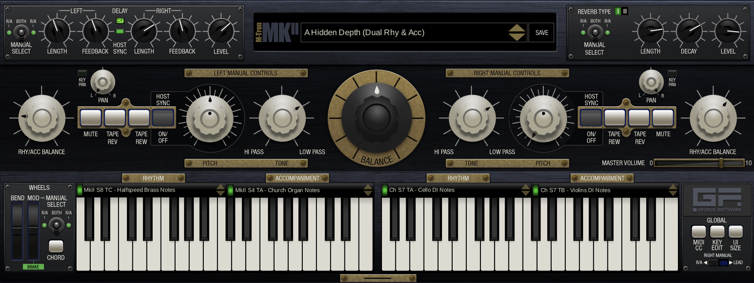 M-Tron MkII - GForce Software M-Tron MkII - Audiofanzine