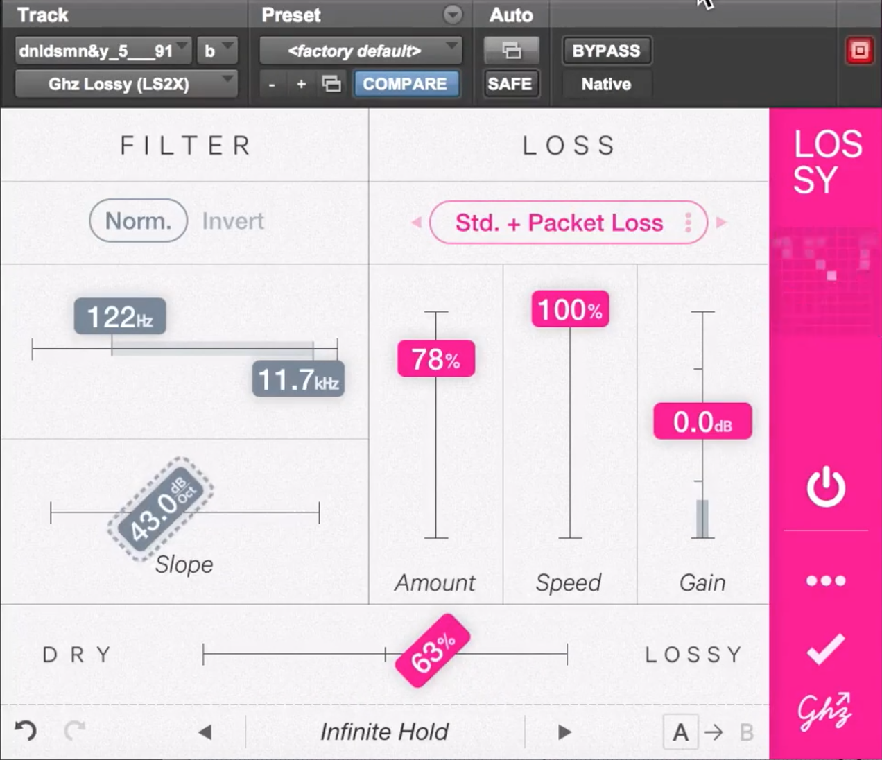 Goodhertz Lossy 2, processeur logiciel pour dégrader le son ...
