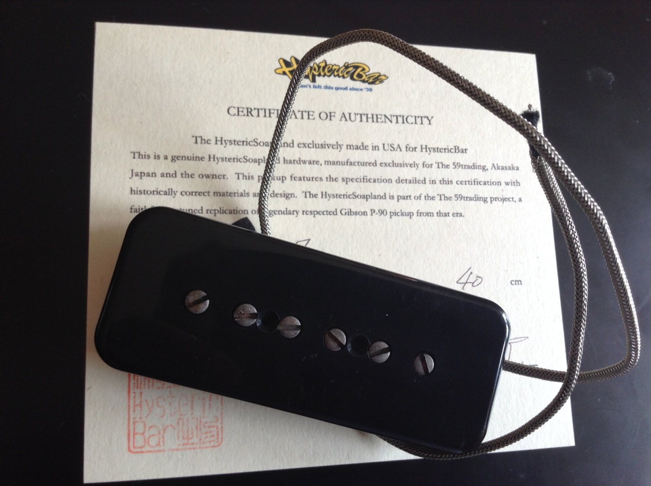 P90 Dog Ear Set - Hysteric Bar Pickups P90 Dog Ear Set - Audiofanzine