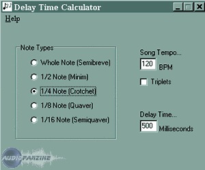 Delay Time Calculator - Ian Price Delay Time Calculator - Audiofanzine