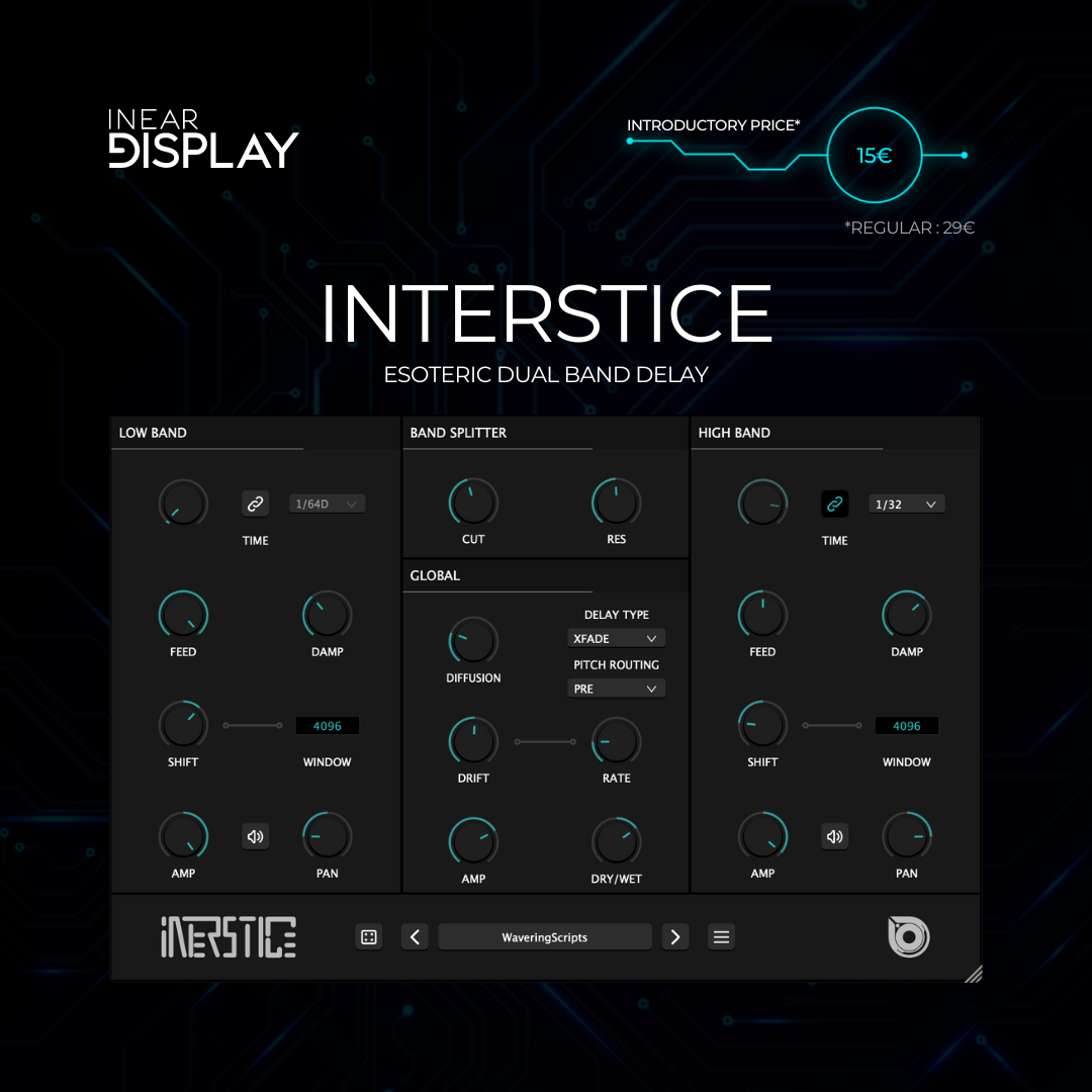 Le délai logiciel Interstice est disponible chez Inear Display - Audiofanzine