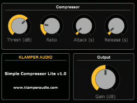 Simple Compressor Lite - Klamper Audio Simple Compressor Lite - Audiofanzine