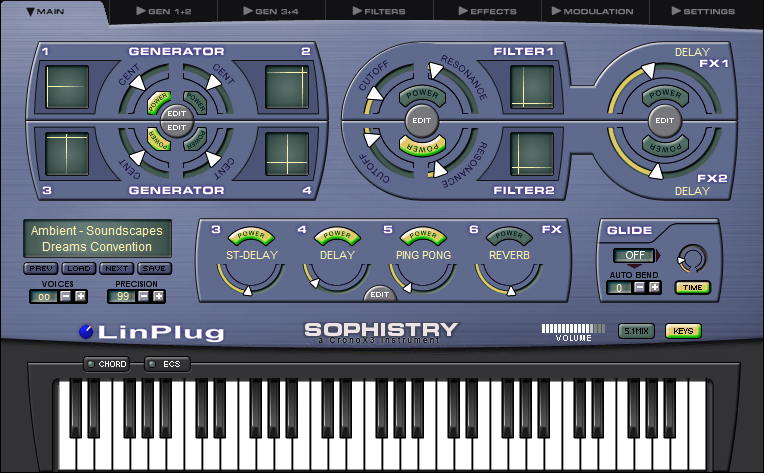 Sophistry Ambient Synthesizer LinPlug - Audiofanzine