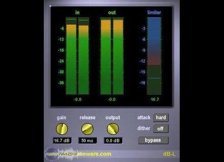 dB-L Mastering Limiter - db Audioware dB-L Mastering Limiter - Audiofanzine