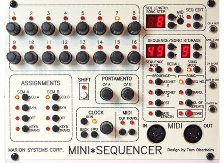 MINI SEQUENCER - Marion Systems Mini Sequencer - Audiofanzine
